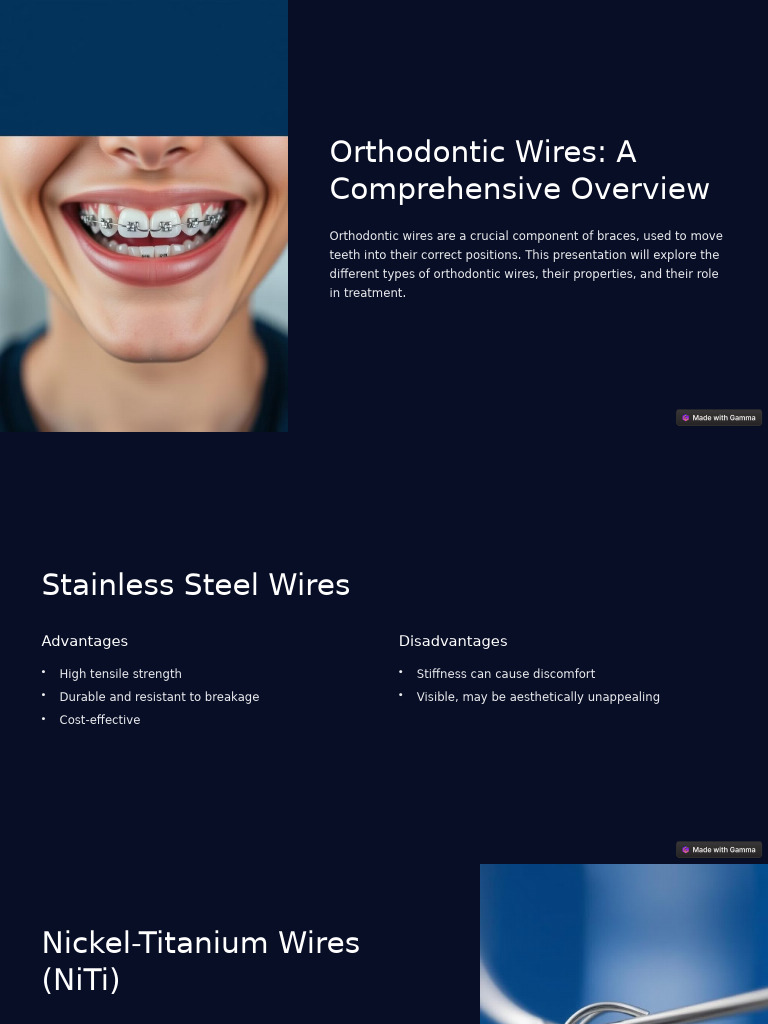 Orthodontic Wires: Types & Benefits | PDF | Orthodontics | Dentistry ...