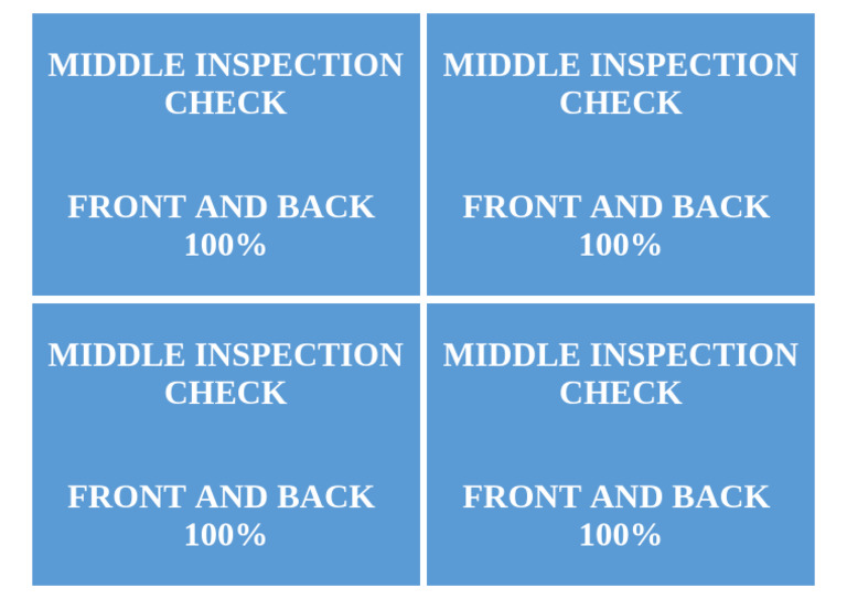 Middle Inspection Checklist Guide | PDF