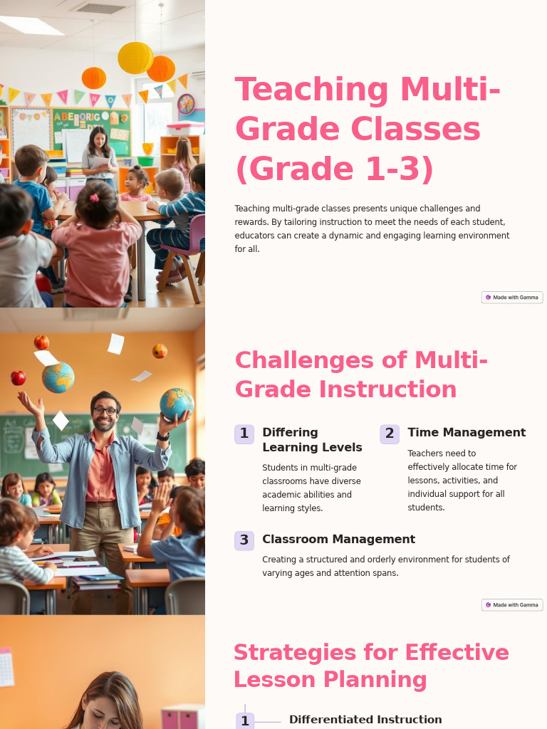 Teaching-Multi-Grade-Classes-Grade-1-3 | PDF | Learning | Differentiated Instruction