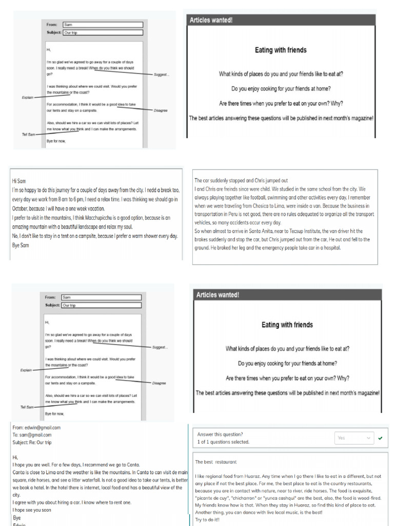 Writing Mock Review | PDF