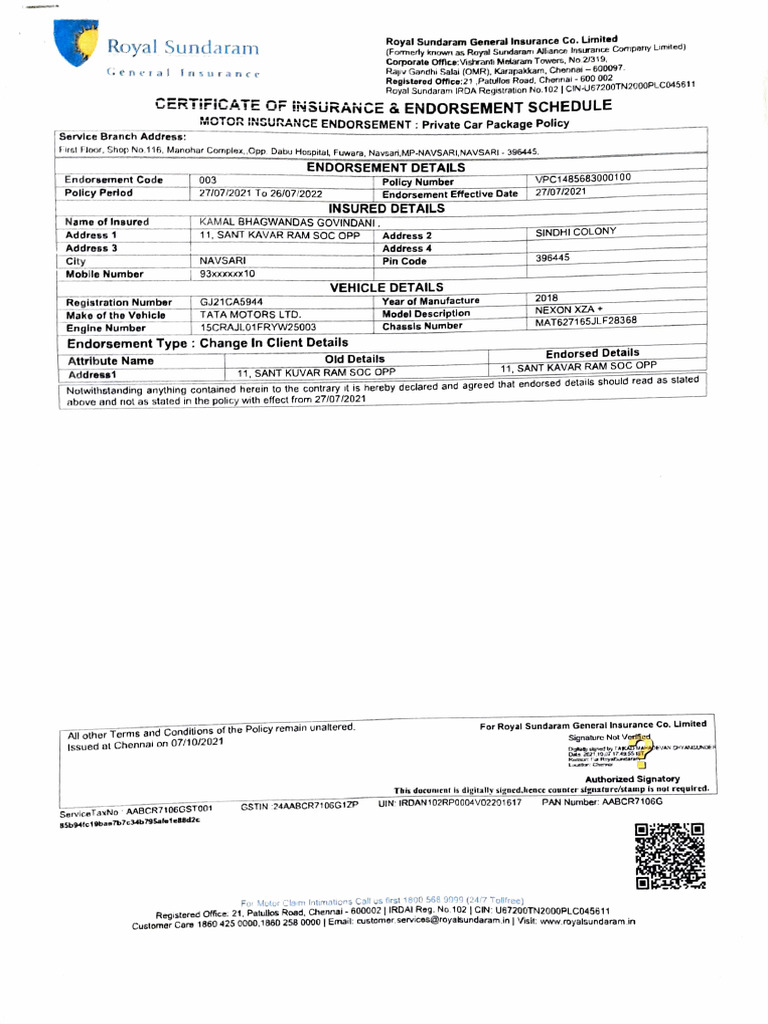 Royal Sundaram Insurance | PDF | Insurance | Vehicles