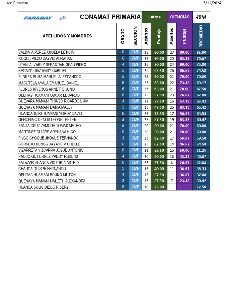 Conamat Primaria-24 | PDF