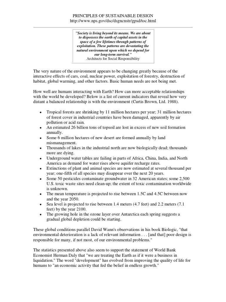 Principles of Sustainable Design | Sustainable Design | Sustainability