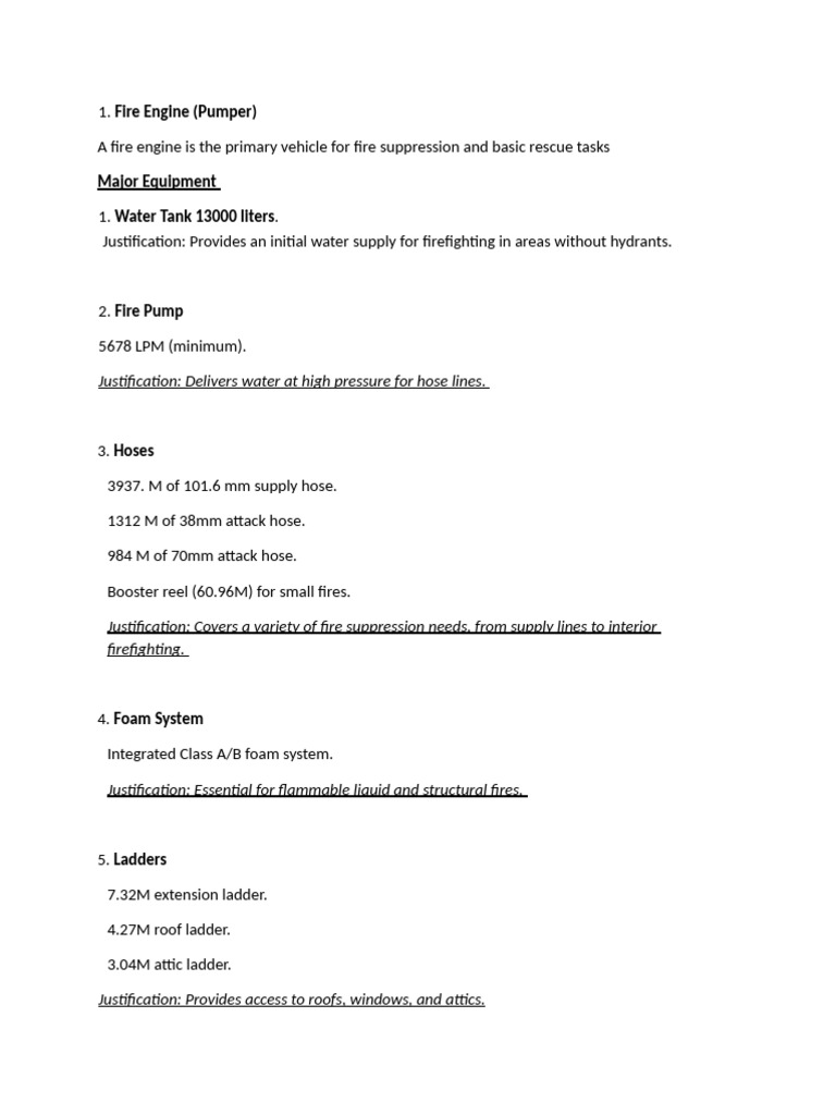 Draft Estimate Final | PDF | Firefighting | Fire Engine