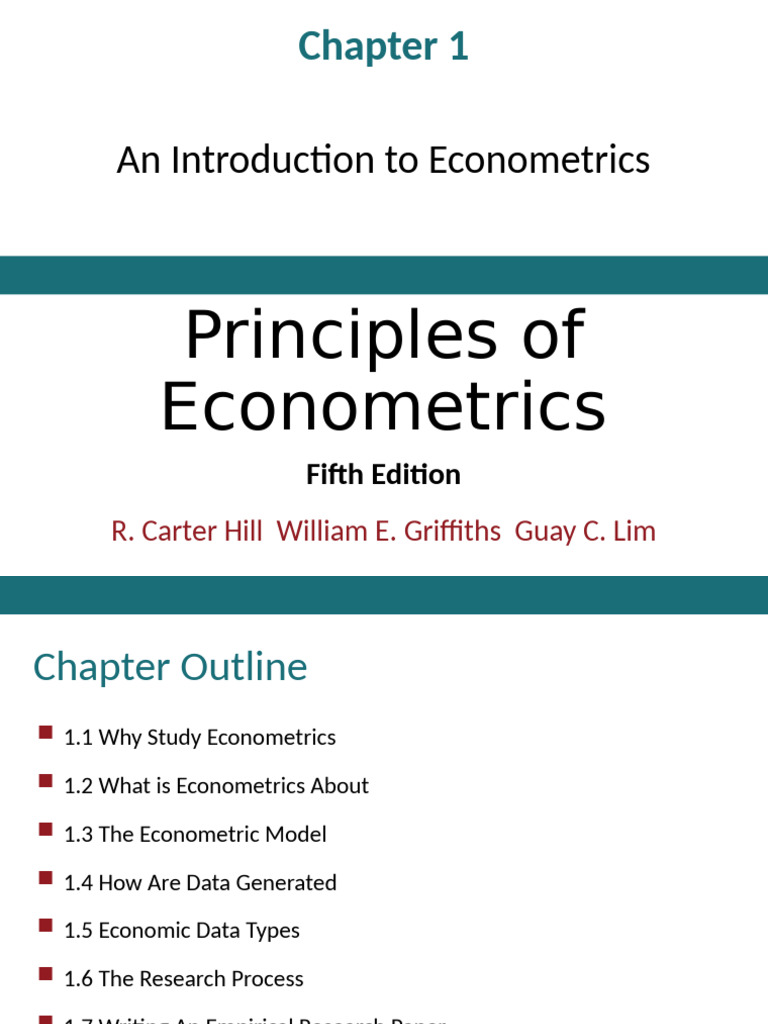 ch01 | PDF | Econometrics | Statistics