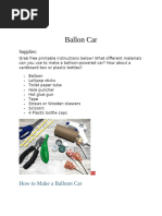 Balloon Powered Rocket Car. | PDF | Force | Friction