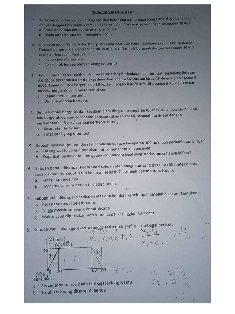 Gerak Lurus Beraturan GLB GLBB | PDF
