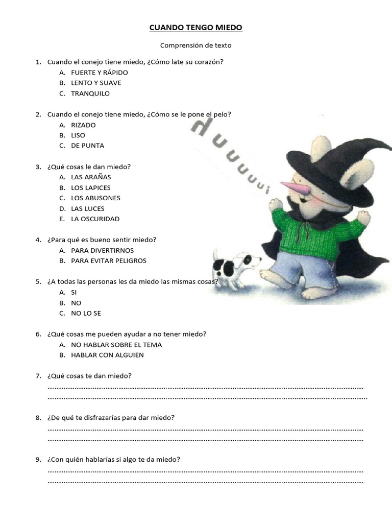 CUANDO TENGO MIEDO | PDF