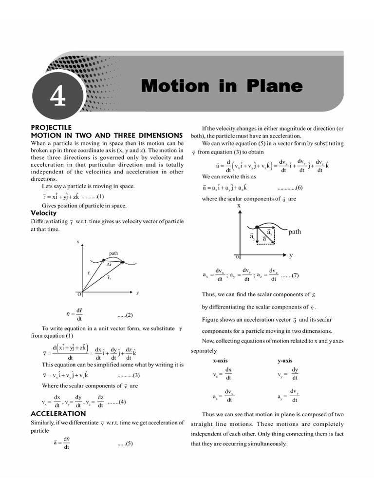 Motion in Plane | PDF