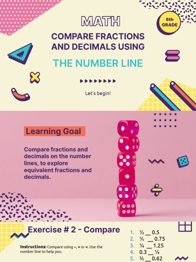 Compare Fractions and Decimals | PDF