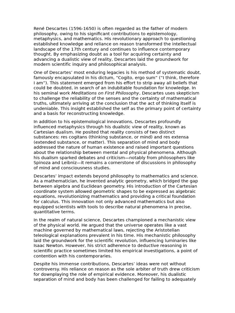 File 4 | PDF | René Descartes | Epistemology