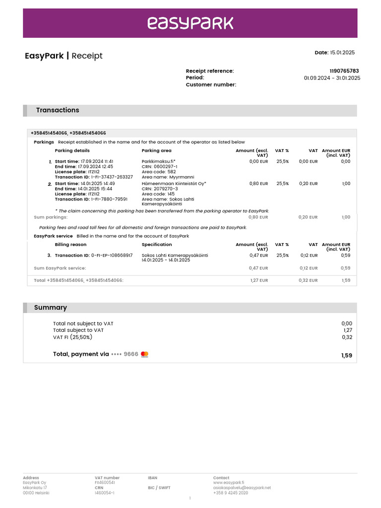 Receipt BI 1190765783 | PDF | Receipt | Business