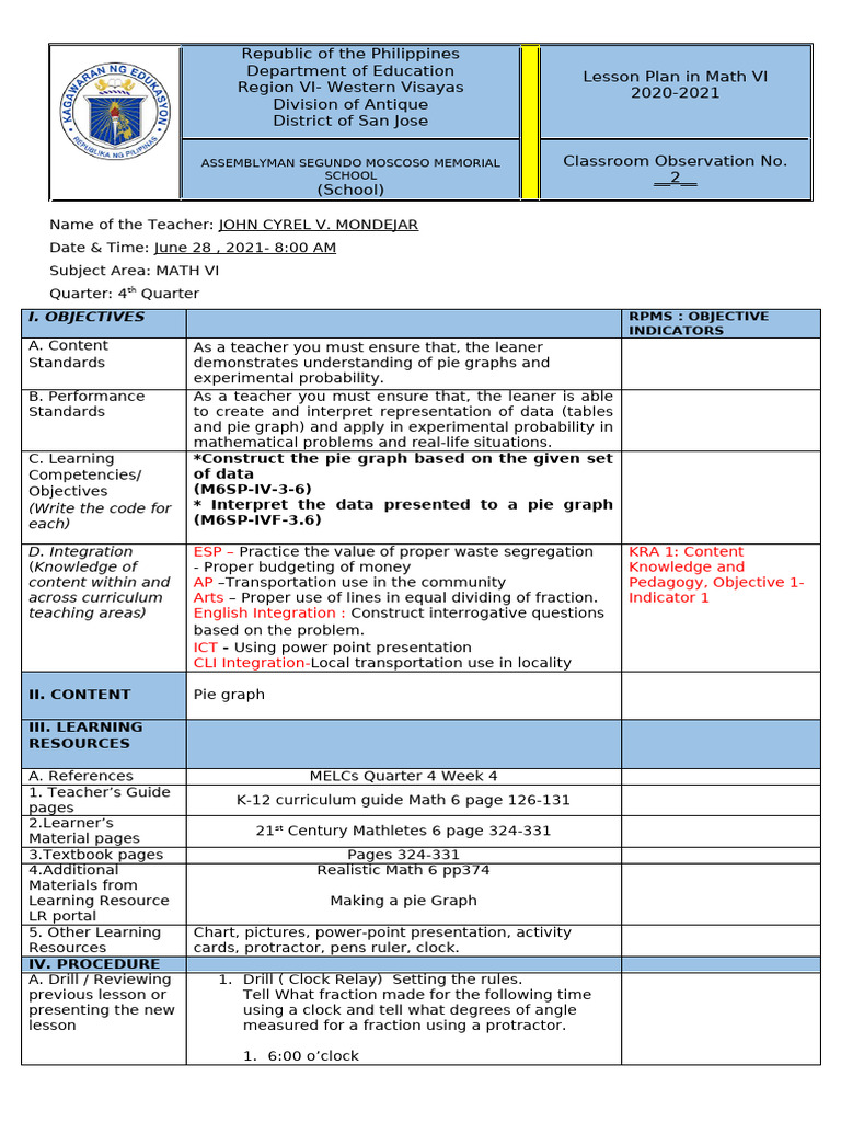 2nd COT Math 6 | PDF | Educational Assessment | Educational Technology