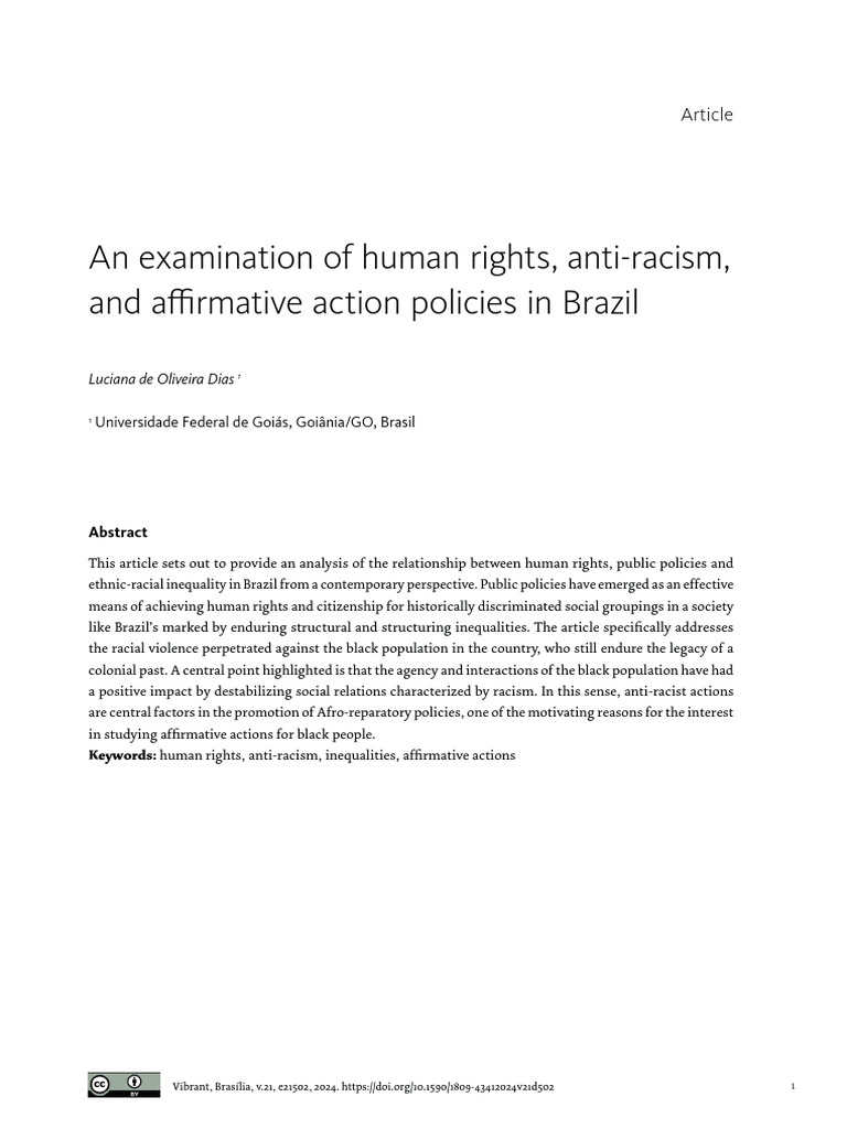 download | PDF | Affirmative Action | Racism