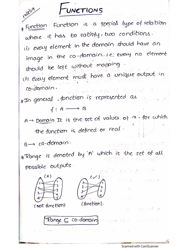 Narayana JEE Maths FUNCTIONS NOTES | PDF