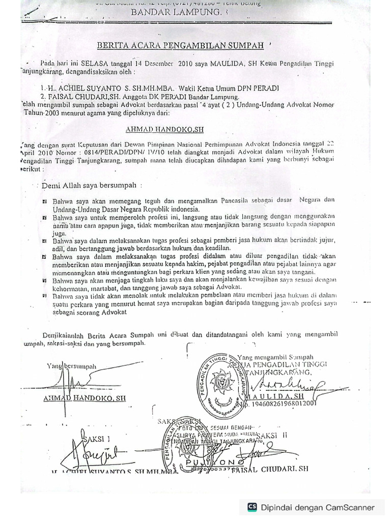 KTA Dan Bas Ahmad Handoko | PDF