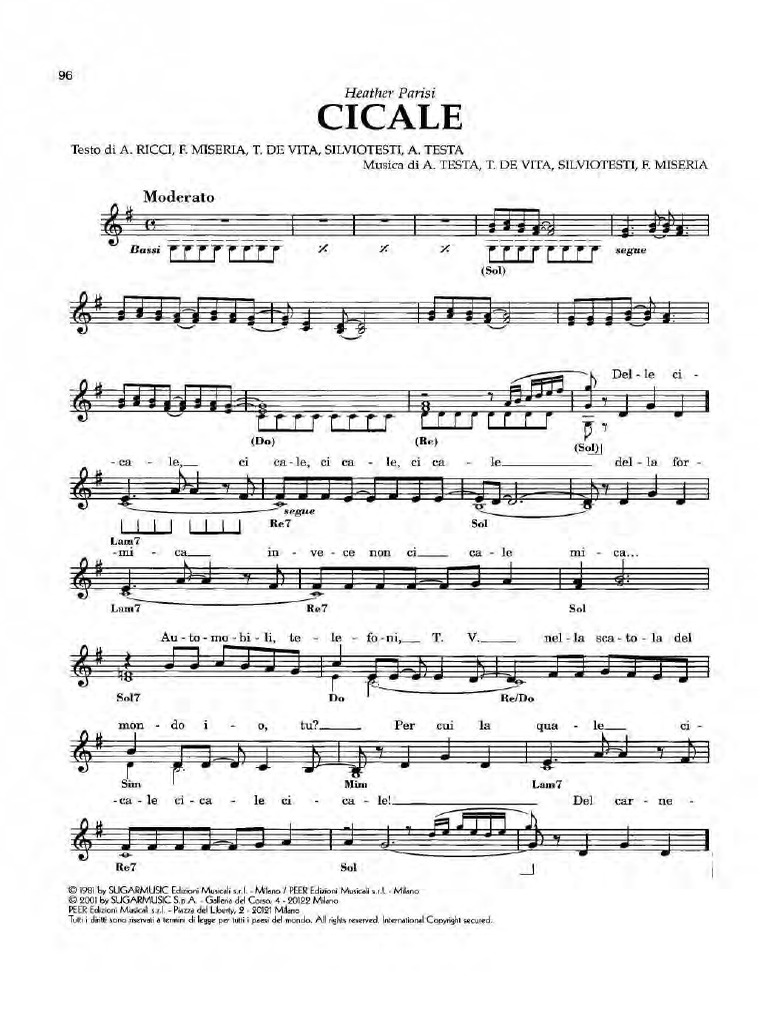 1000 Canzoni Vol1 Carish - Cicale | PDF