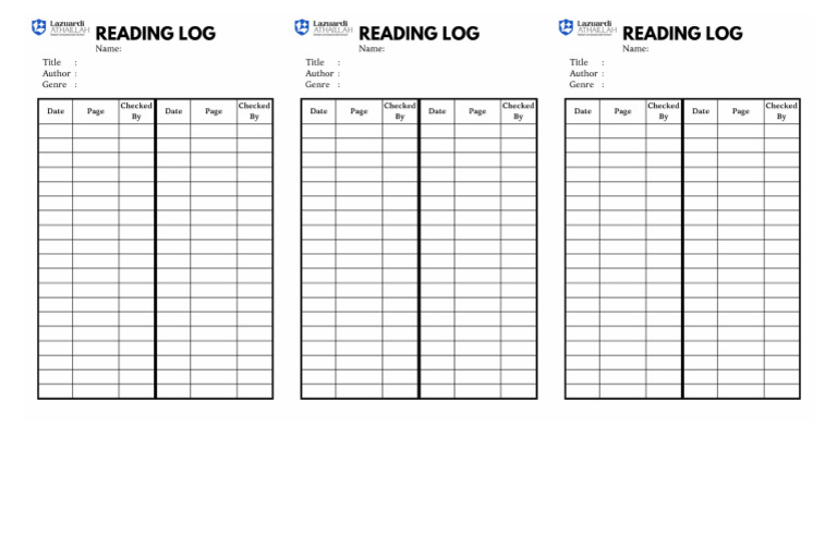 Print - Reading Log | PDF