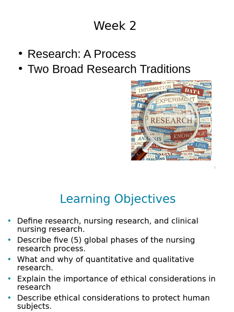 Research Process Traditions and Ethical Issues W25 | PDF | Quantitative ...
