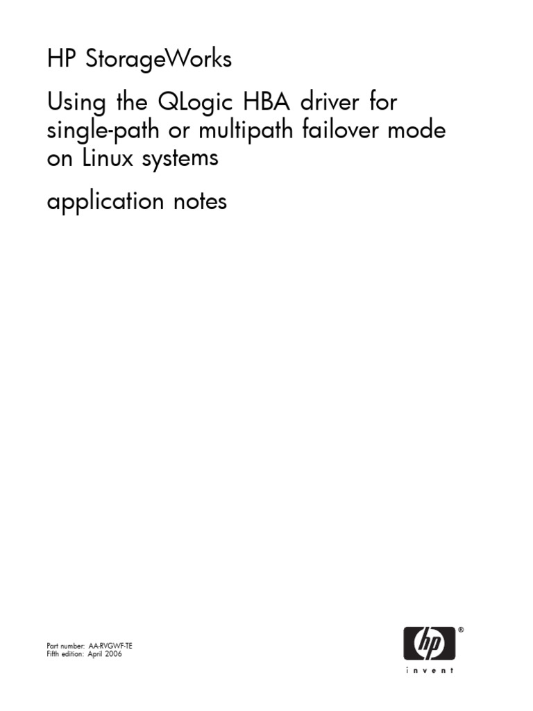 HP Qlogic Multipath On Linux | PDF | Device Driver | Computing