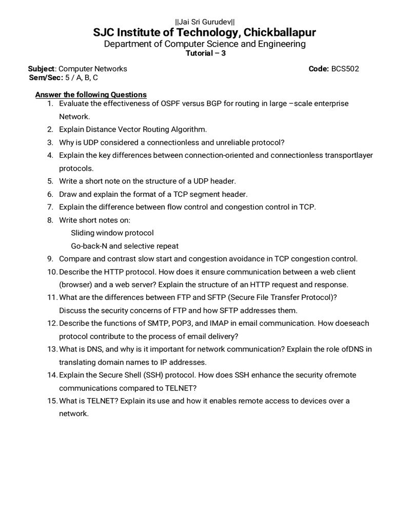 SJC Institute of Technology, Chickballapur: Department of Computer ...