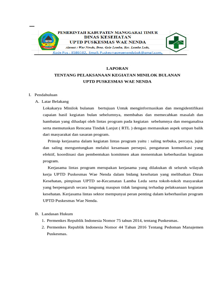 5. Laporan Minilok Ok | PDF