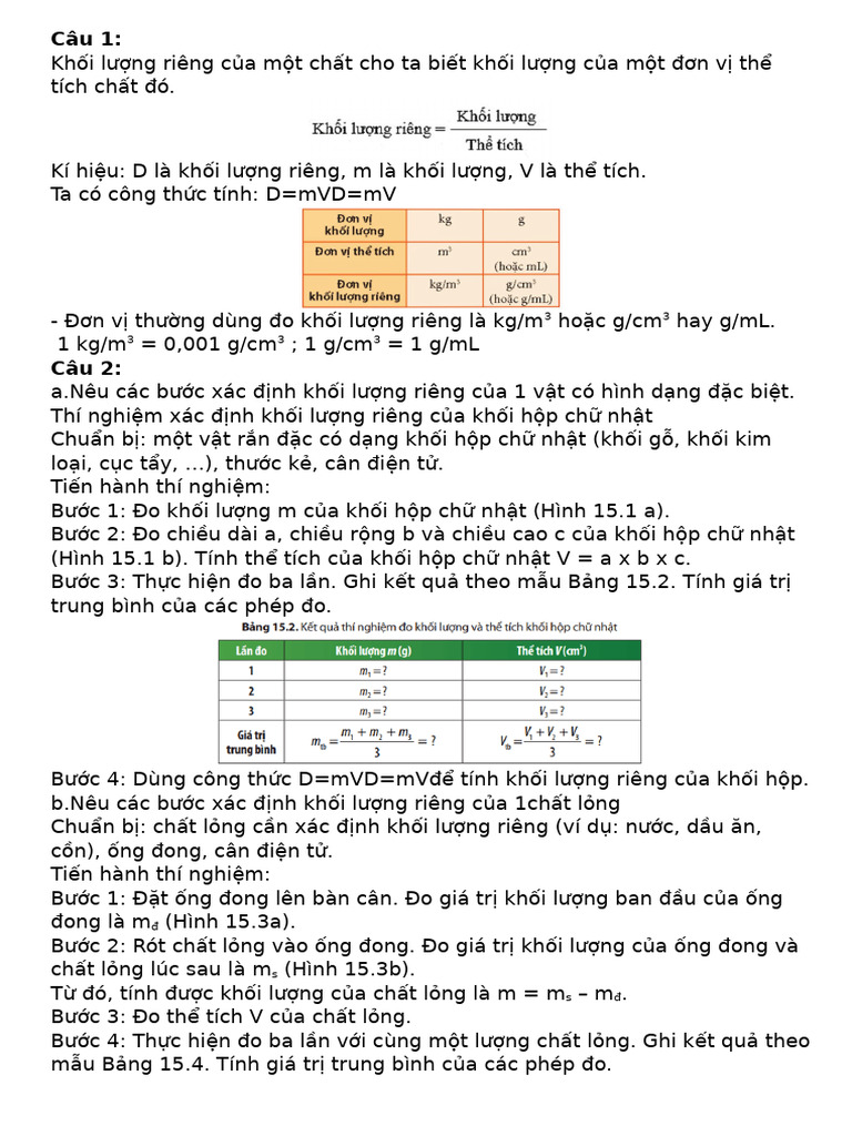 KHTN LÍ SINH 8 | PDF