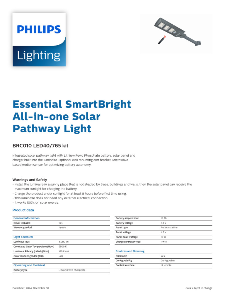 Philips product_leaflet_caption | PDF | Solar Panel | Battery Charger