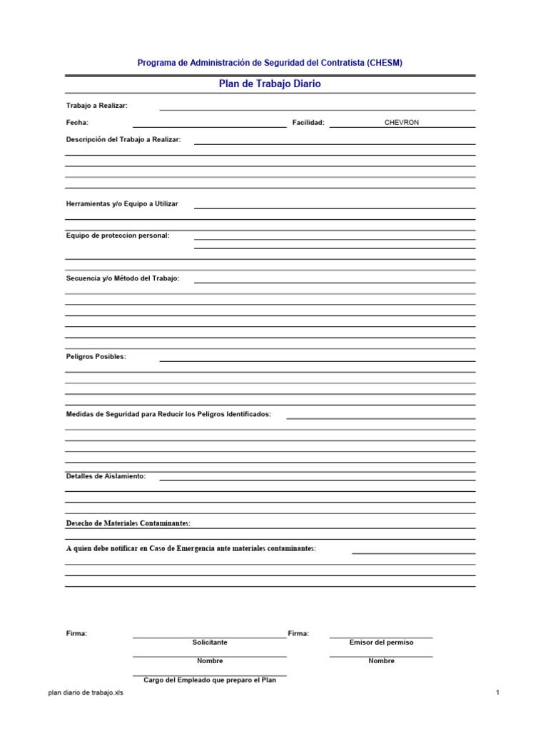 Plan Diario SEEP | PDF