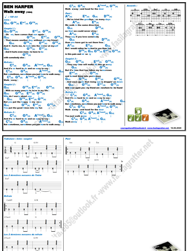 3-BEN HARPER - WALK AWAY - CHORDS TAB | PDF