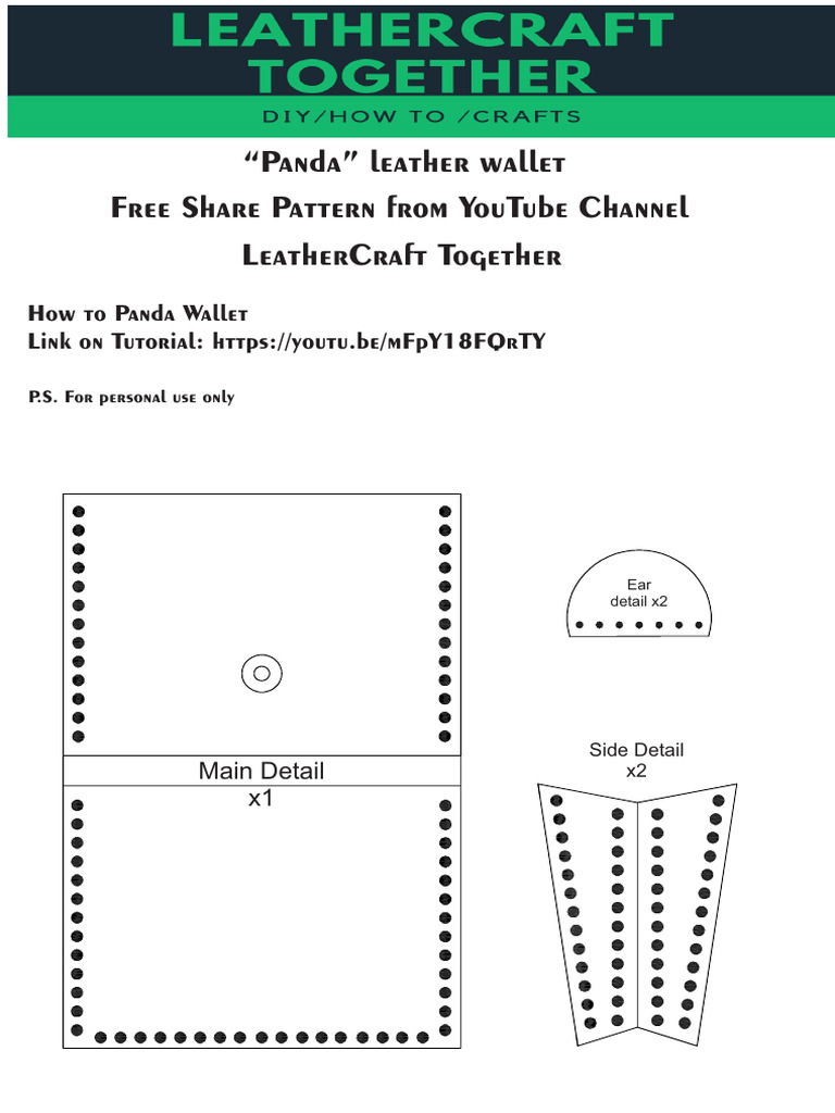 Panda Wallet Free Pattern | PDF