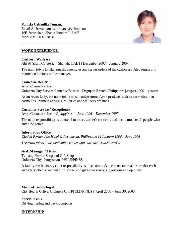 Pam-Resume 1 | PDF