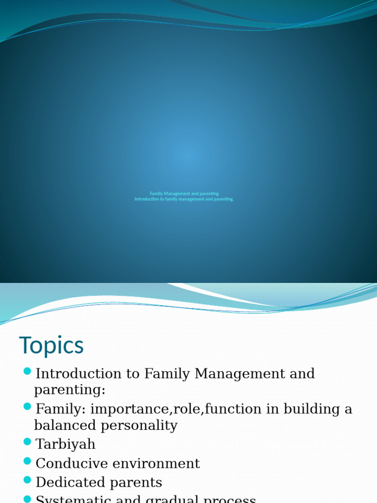 Family Management | PDF | Parenting | Cognition