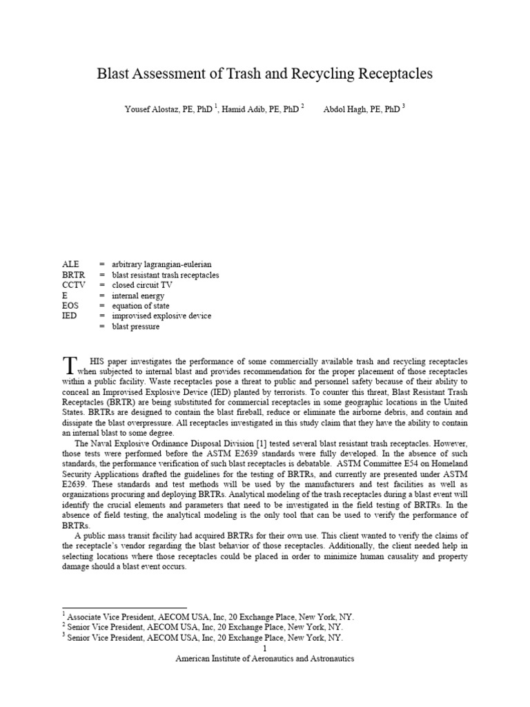 Alostaz 2011 TrashCan - Blast | PDF | Finite Element Method