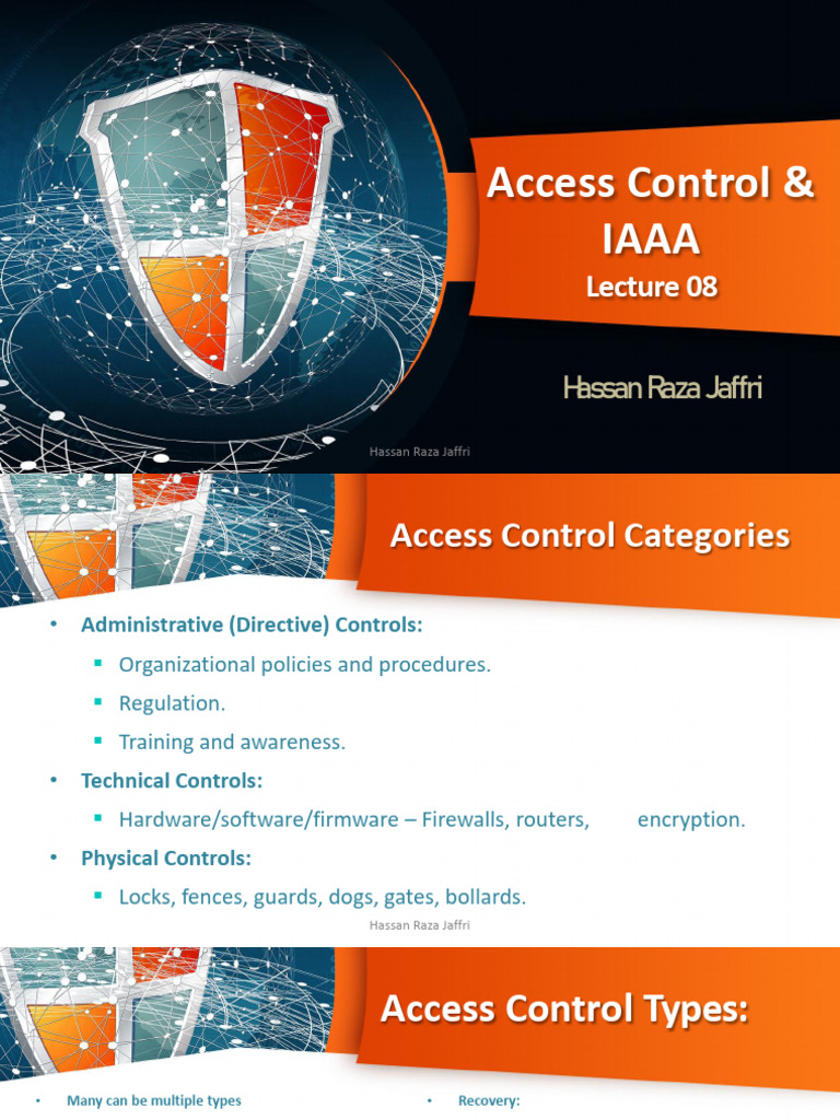 Information Security Lecture8 | PDF | Access Control | Computing