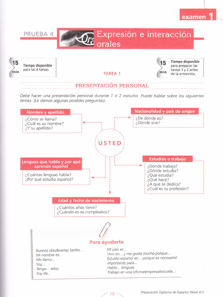Dele A1 (Oral) 01 | PDF