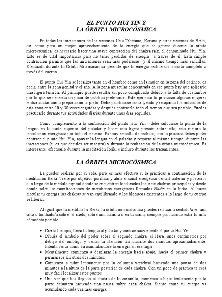 El Punto Hui Yin | PDF | Qi | Reiki