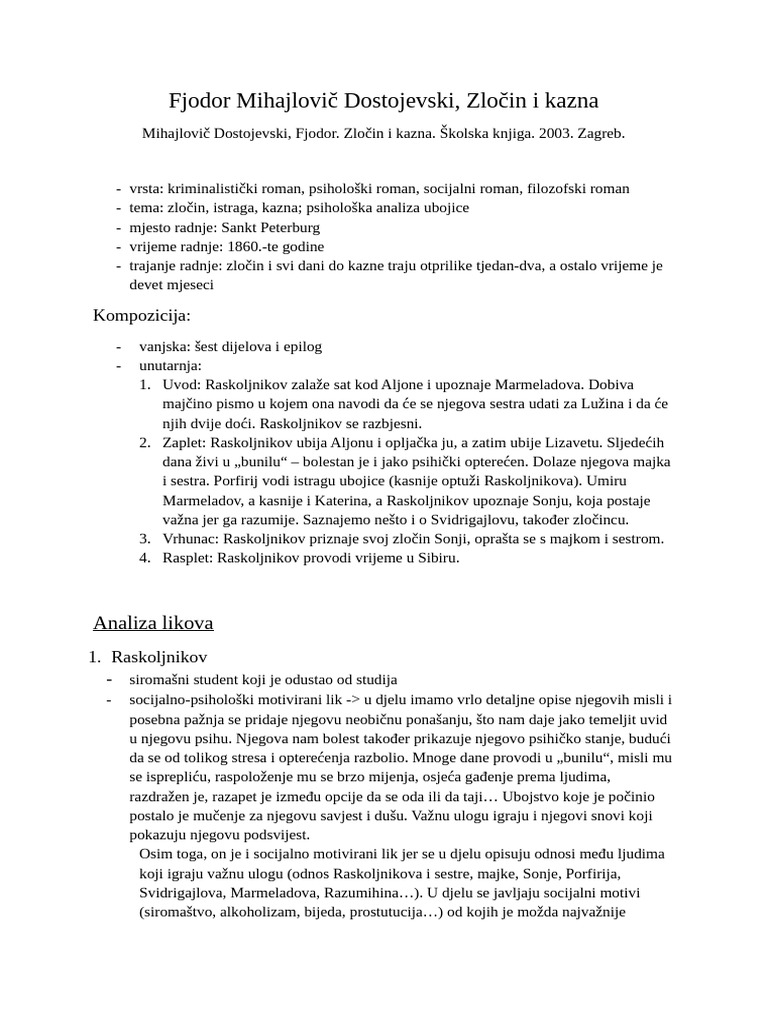 Zlocin I Kazna | PDF