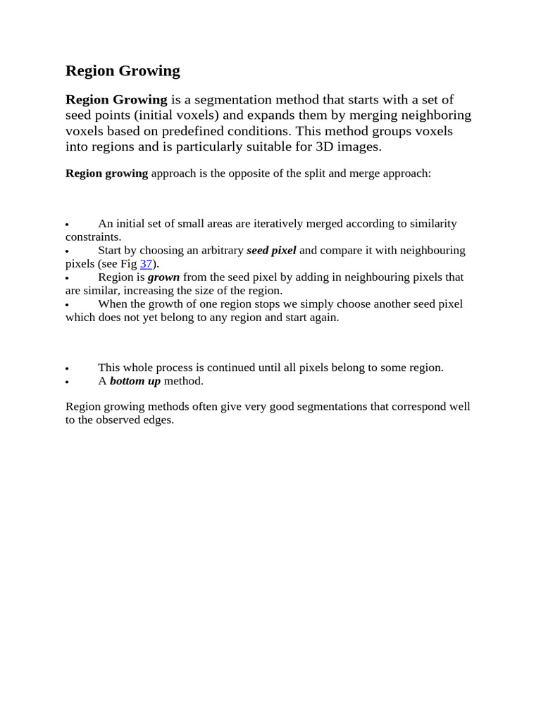 Region Growing | PDF