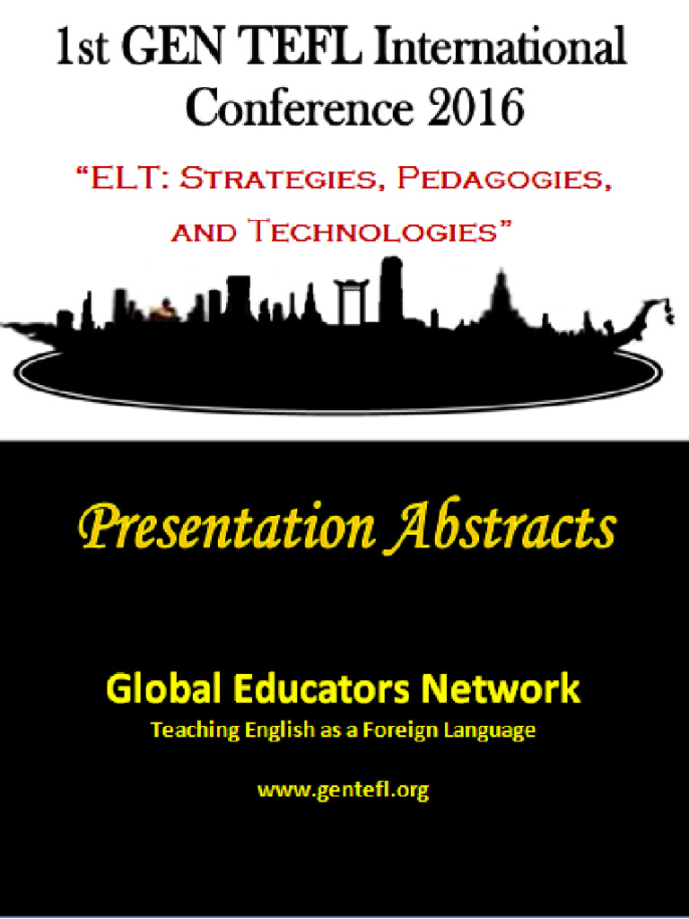 presentation_abstracts-_gen_tefl_2016 | PDF | English As A Second Or ...