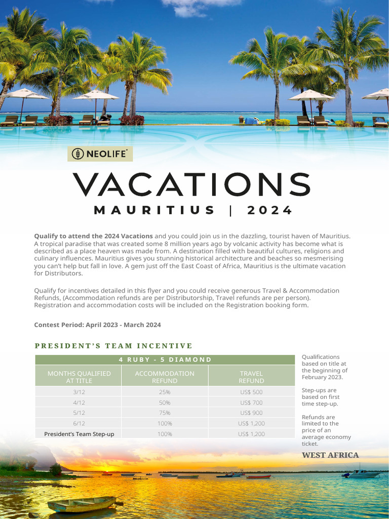 2024 Mauritius Vacation Incentives Guide | PDF