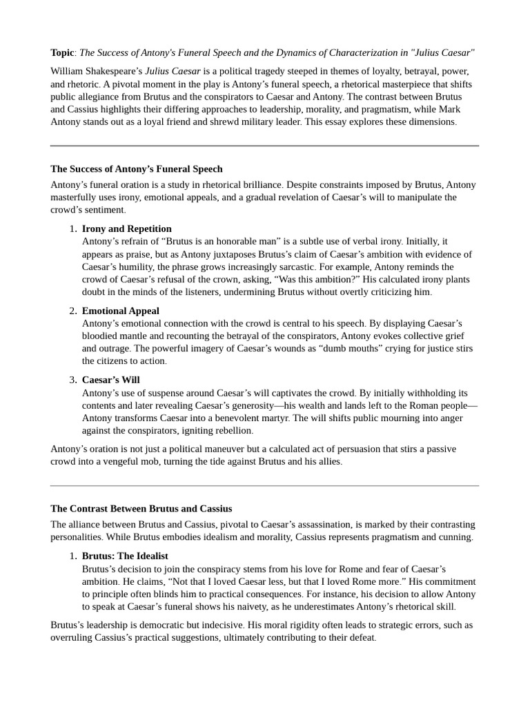 Untitled 1 | PDF | Mark Antony | Julius Caesar