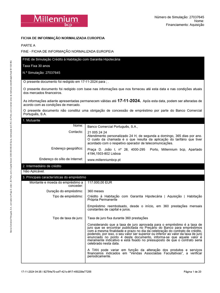 Ficha de Informação Normalizada Europeia - 2024-11-17 | PDF ...