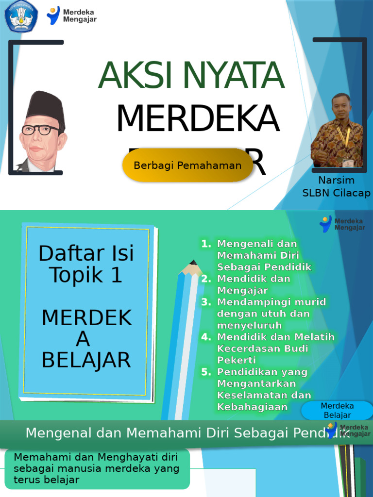 AKSI NYATA TOPIK 1 MERDEKA BELAJAR _Narsim | PDF