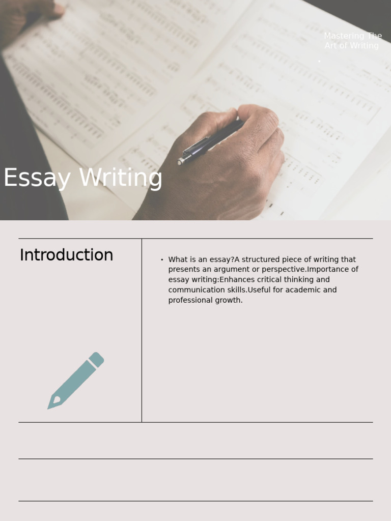 Essay Writing: Mastering The Art of Writing | PDF