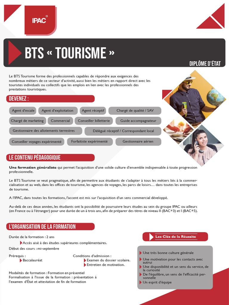 BTS Tourisme : Formation et Débouchés | PDF | Tourisme
