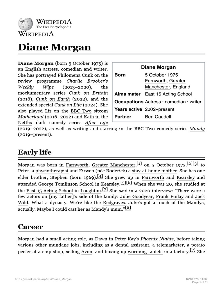 Diane Morgan - Wikipedia | PDF