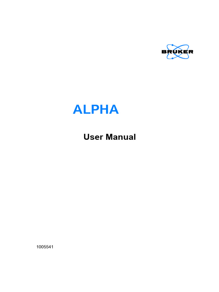 ALPHA Spectrometer User Manual | PDF