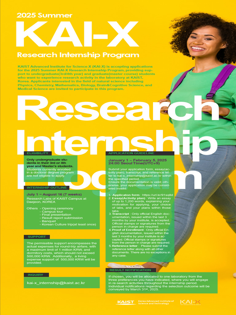 Web+Poster 2025+Summer+KAI-X+Research+Internship+Program Fianal | PDF ...