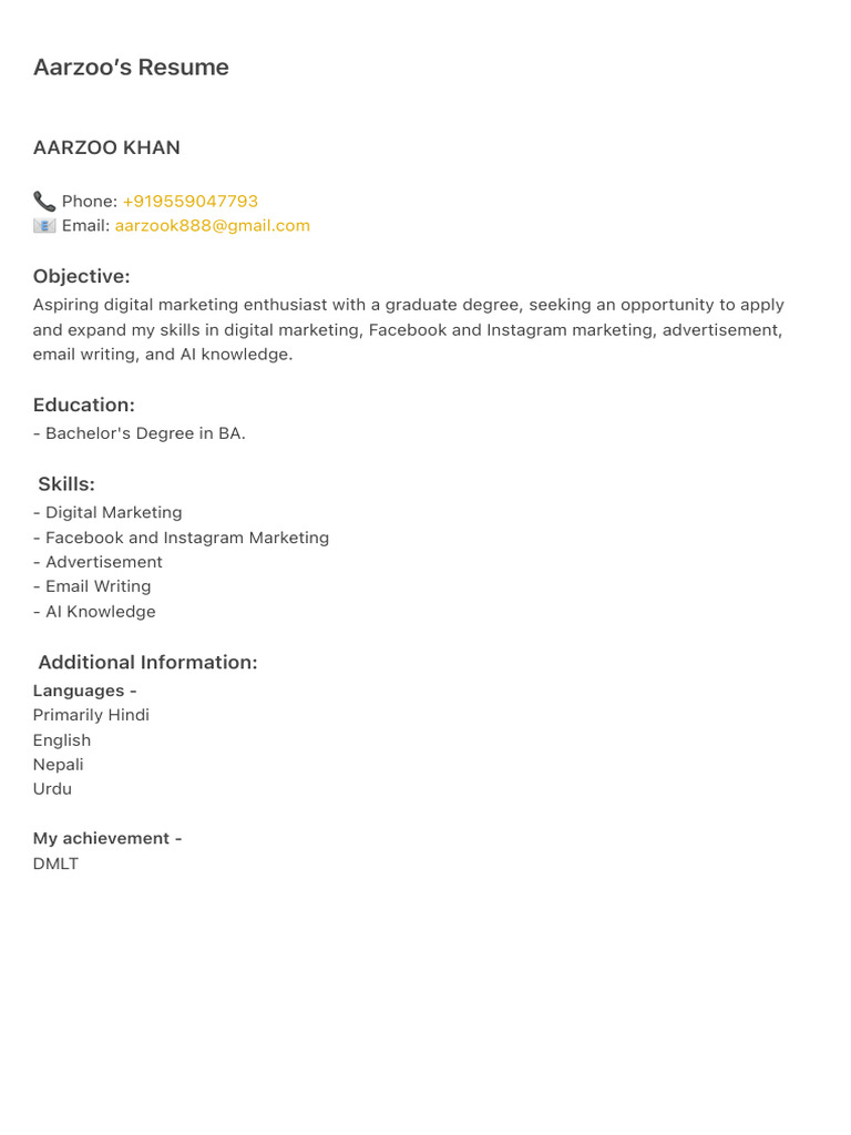 Aarzoo | PDF